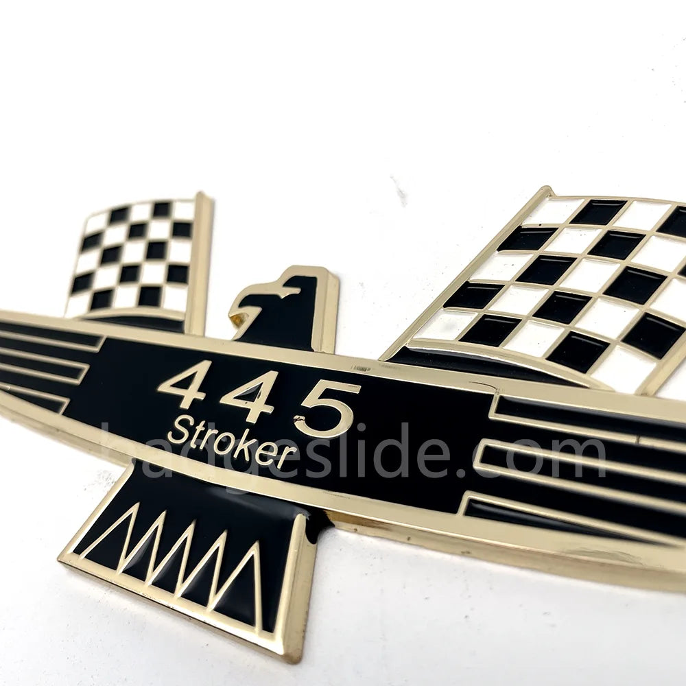 445 STROKER Custom Emblem Car Metal Badge – Badgeslide