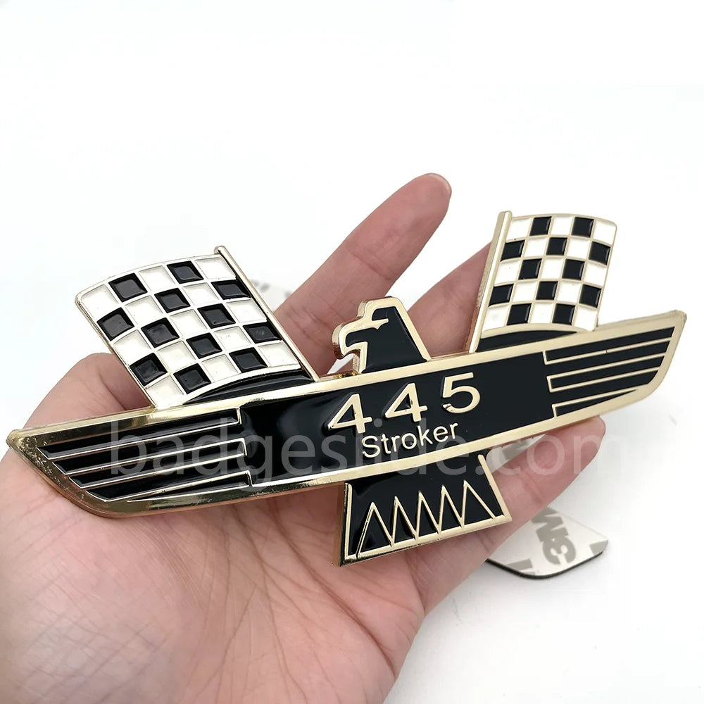 445 STROKER Custom Emblem Car Metal Badge – Badgeslide