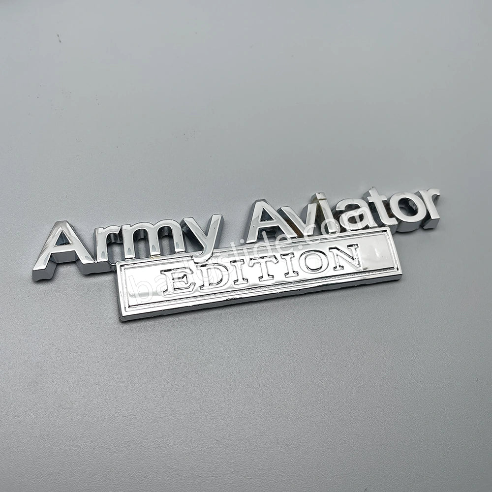 Army Aviator EDITION Custom Emblem Car Badge 2pcs – Badgeslide