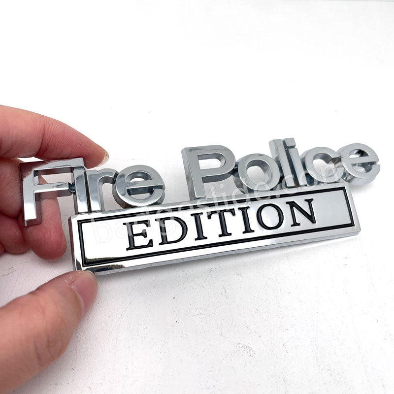 Fire Police Edition Metal Emblem Badge – Badgeslide