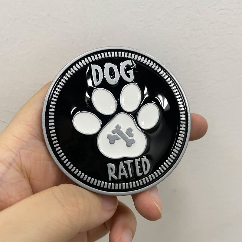 Dog Rated Metal Badge – Badgeslide