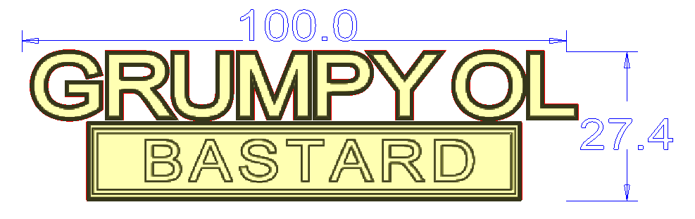 GRUMPY OL EDITION Metal Custom Emblem Car Badge 2pcs – Badgeslide