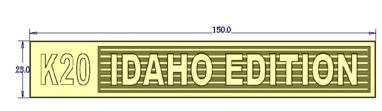 K20 IDAHO EDITION Metal Emblem Custom Badge 4pcs – Badgeslide
