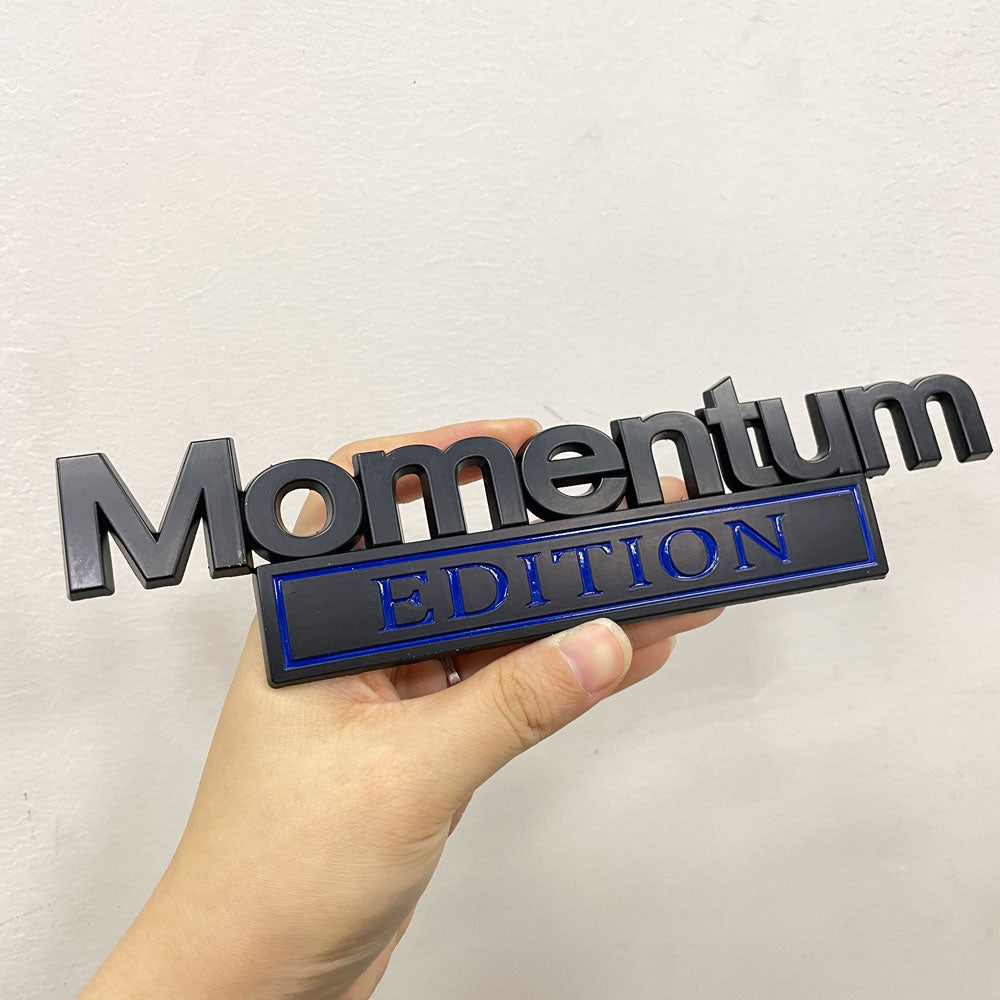 Momentum Edition Metal Custom Emblem Car Badge 3pcs – Badgeslide