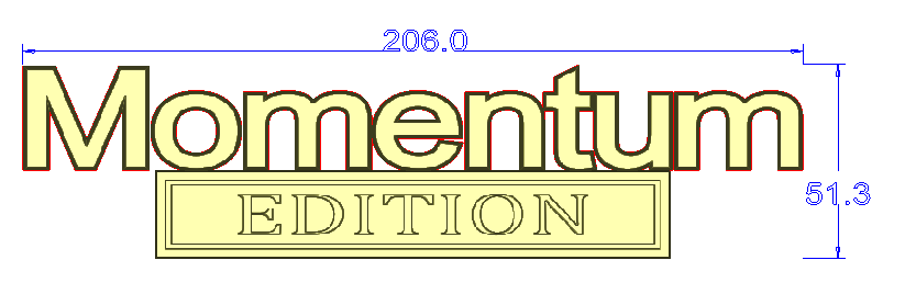 Momentum Edition Metal Custom Emblem Car Badge 3pcs – Badgeslide