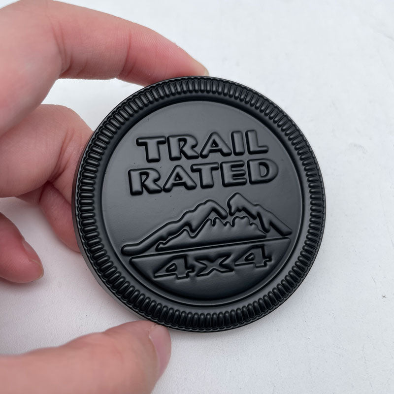TRAIL RATED 4X4 Snow Mountain Metal Emblem – Badgeslide