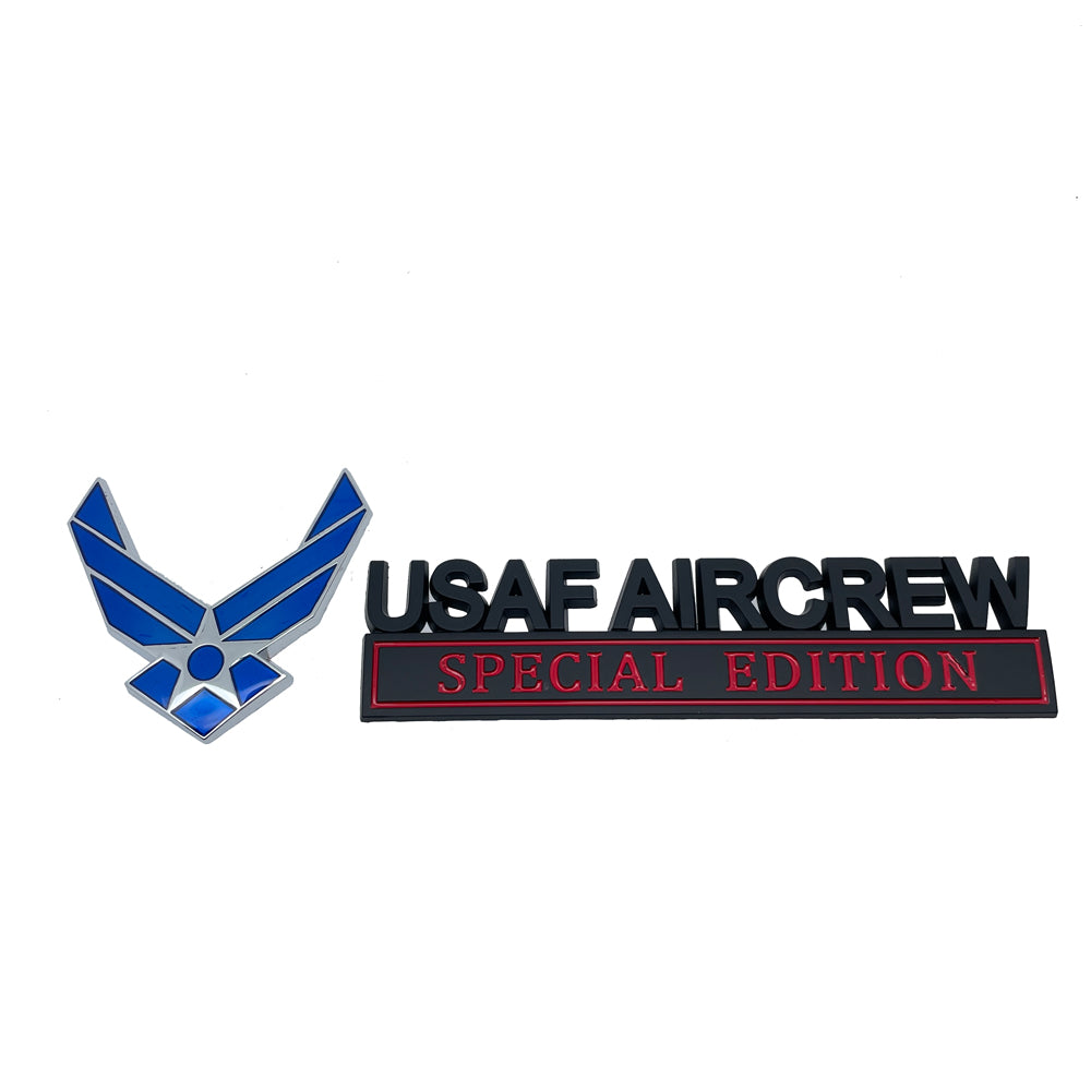 USAF Aircrew Car Emblem Metal Badge – Badgeslide