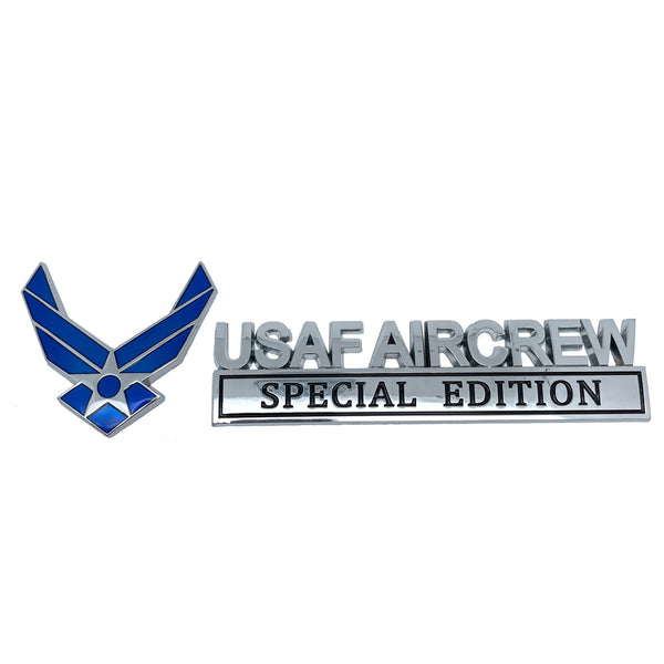 USAF Aircrew Car Emblem Metal Badge – Badgeslide