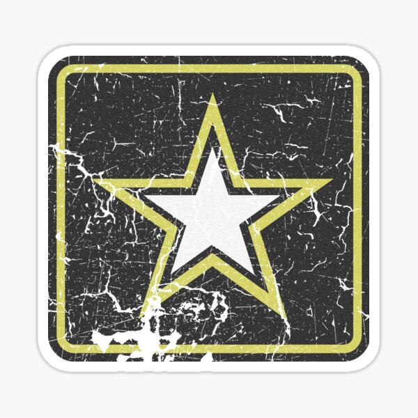 4pcs Vintage Army Star Vinyl Sticker – Badgeslide