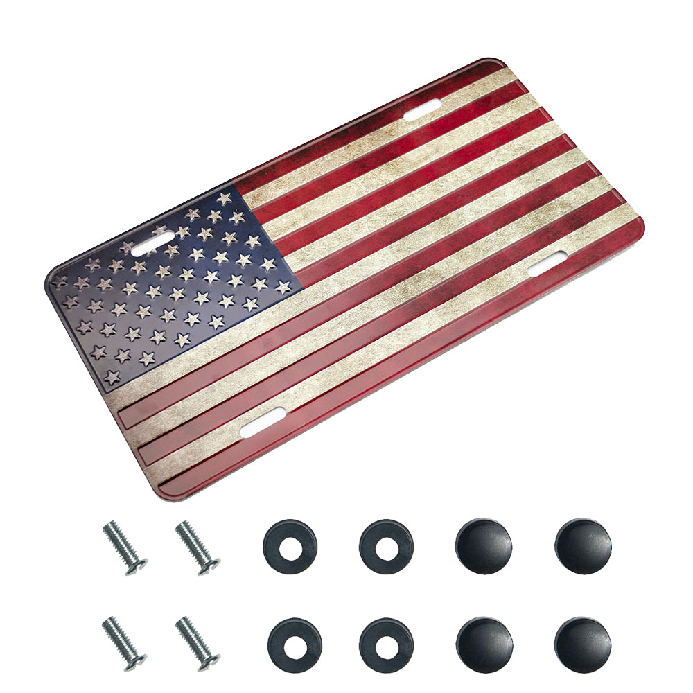 American Flag License Plate – Badgeslide