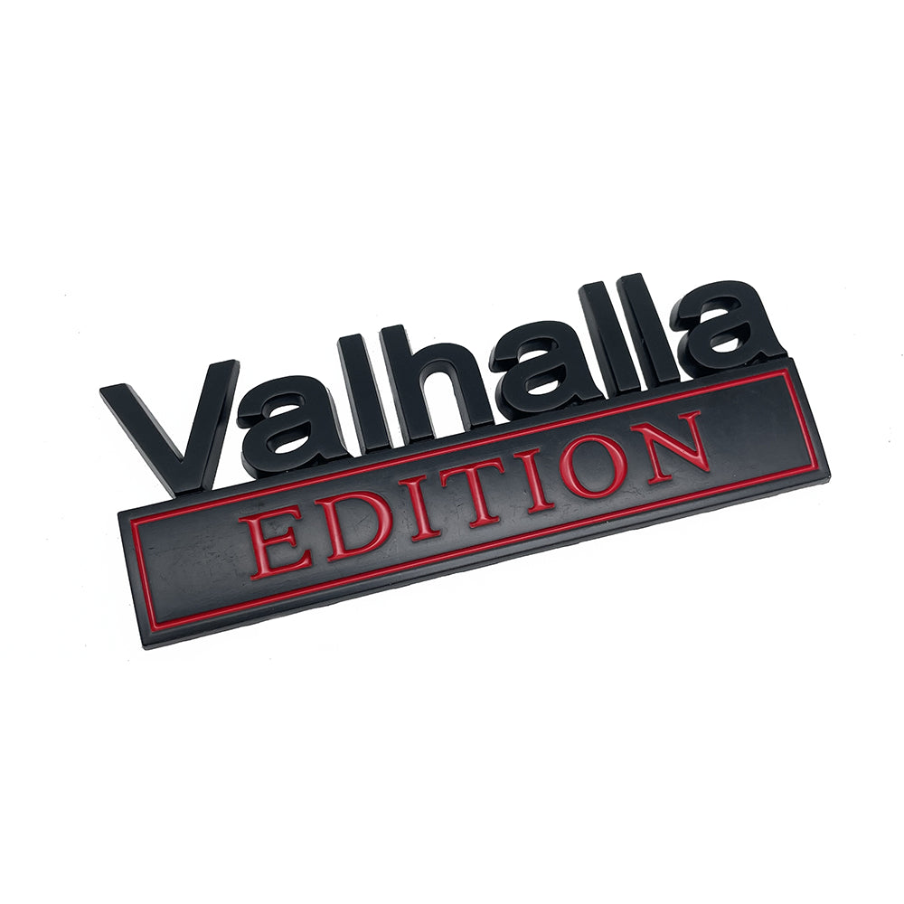 Valhalla EDITION Car Emblem Metal Badge – Badgeslide