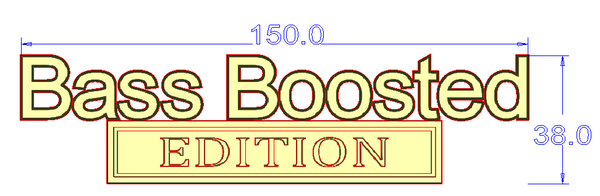 Bass Boosted EDITION Custom Emblem Car Metal Badge 2pcs – Badgeslide