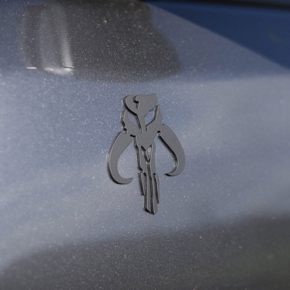 Mandalorian Car Emblem Solid Metal Badge – Badgeslide