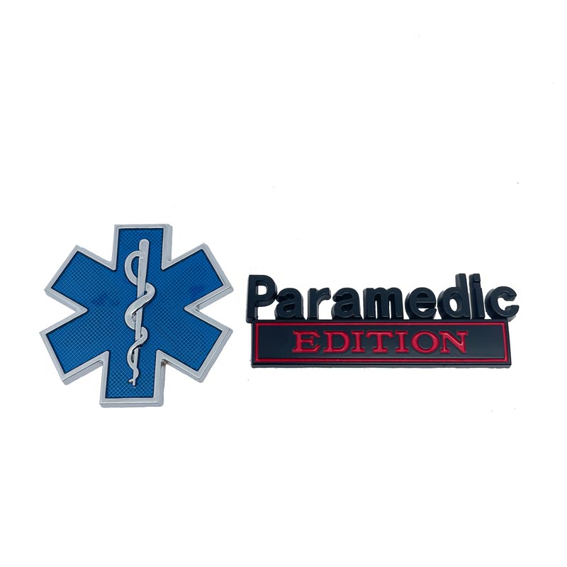 Paramedic Kit Metal Car Emblems – Badgeslide