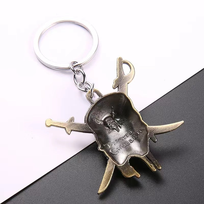 Caribbean Pirate Metal Keychain Gift – Badgeslide