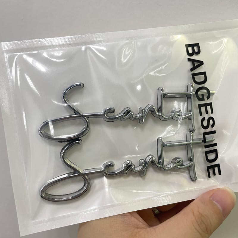 Scarlet Custom Emblem Car Badge 2PCS – Badgeslide