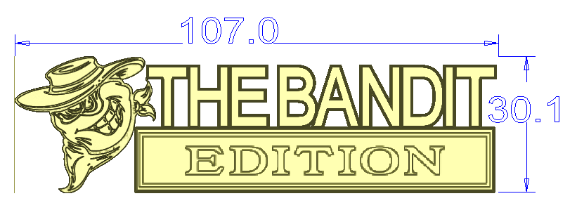 THE BANDIT EDITION Custom Emblem Metal Badge 2pcs – Badgeslide