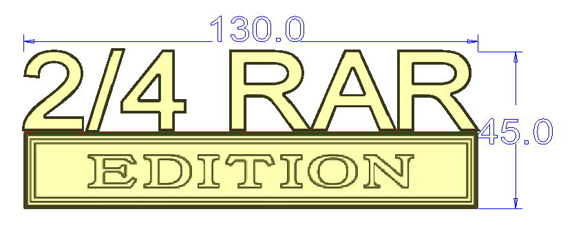 2/4 RAR EDITION Badge Custom Emblem Car Metal Badge 2pcs – Badgeslide