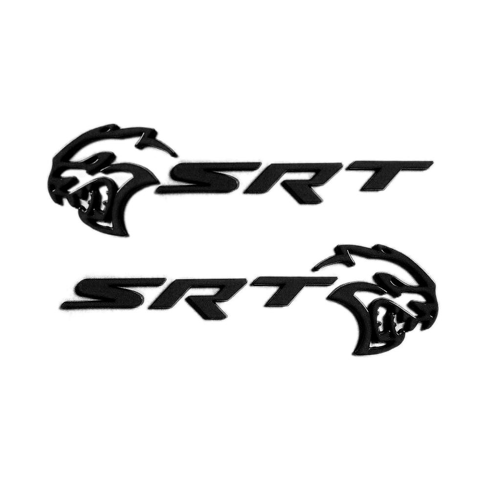 1 Pair SRT Hellcat Metal Emblem – Badgeslide