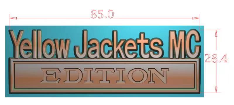 The Original Yellow Jackets MC EDITION Emblem Fender Badge-Custom-3 ...
