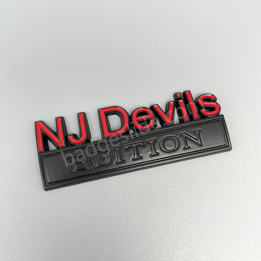 NJ Devils EDITION Badge Custom Emblem Car Metal Badge 2pcs – Badgeslide