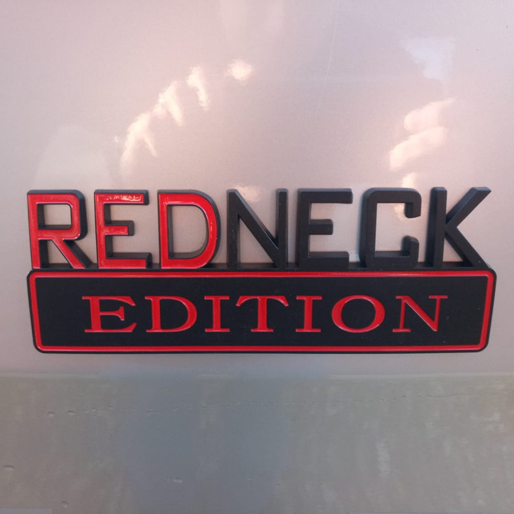7'' RedNeck Edition ABS Car Badge – Badgeslide