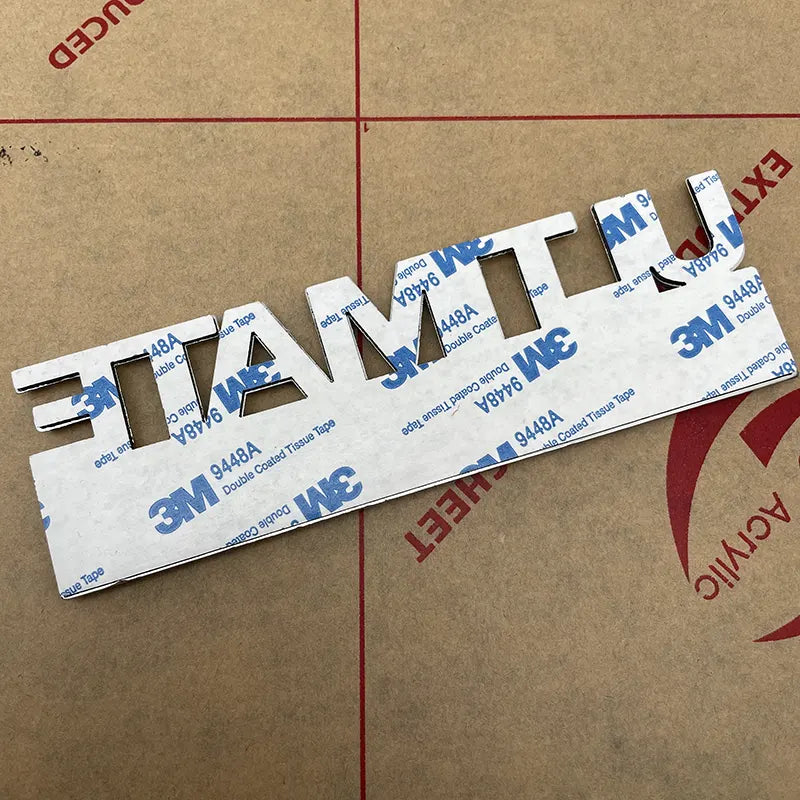 ULTIMATE EDITION Metal Emblem Car Badge-Chrome-1 – Badgeslide