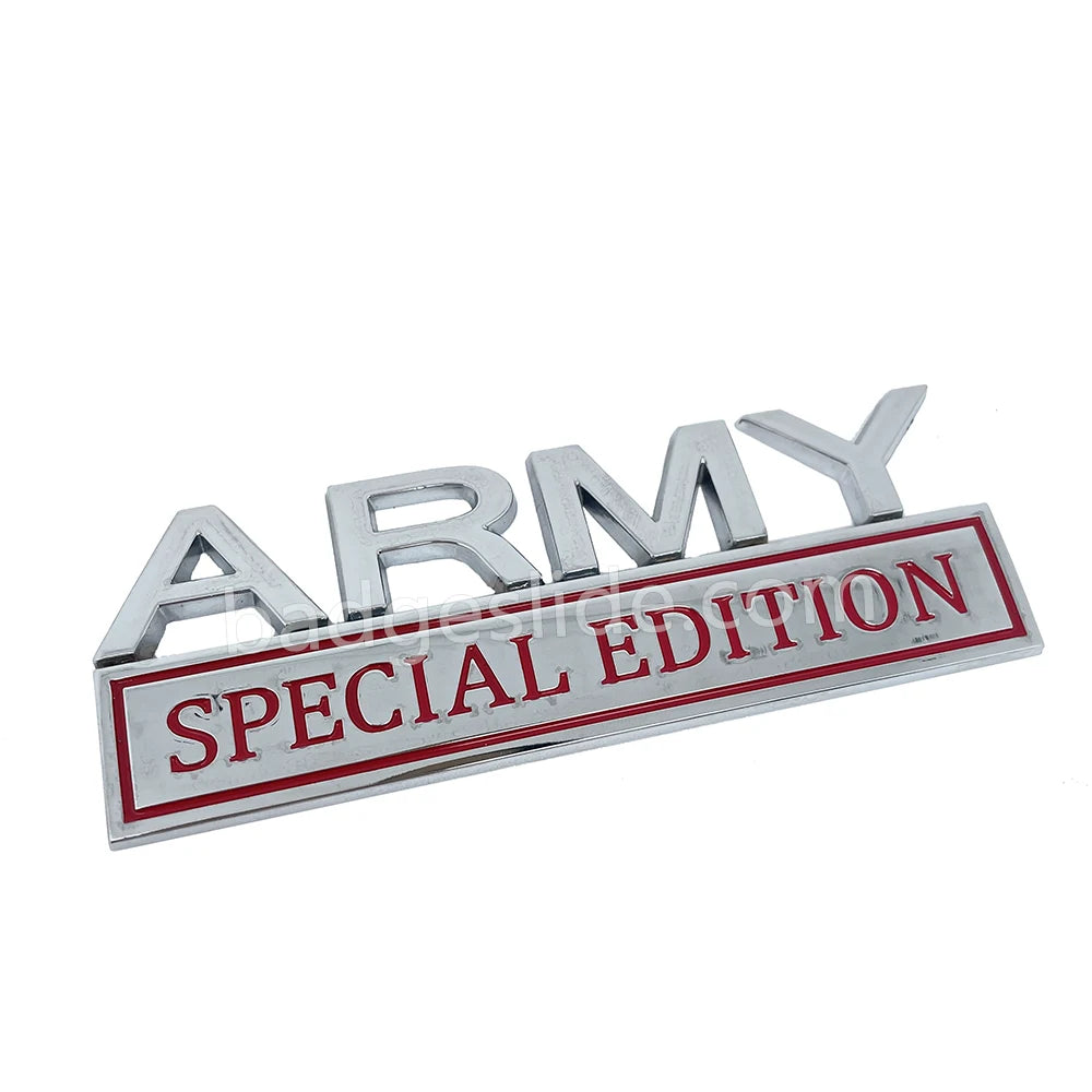 ARMY Edition Metal Car Emblem – Badgeslide