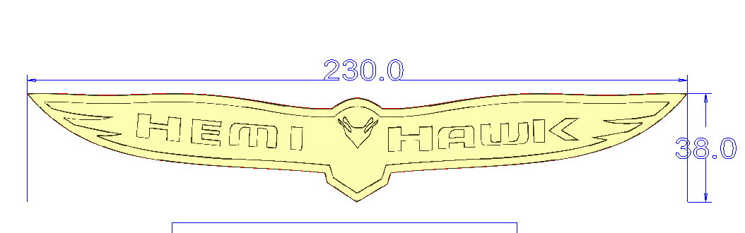 HEMI HAWK Custom Emblem Car Metal Badge – Badgeslide