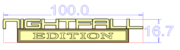 NIGHTFALL EDITION Badge Custom Emblem Car Metal Badge 5pcs – Badgeslide