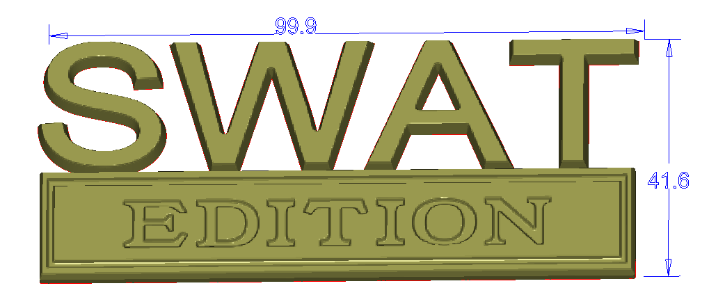 SWAT EDITION Badge Custom Emblem Car Metal Badge 2pcs – Badgeslide