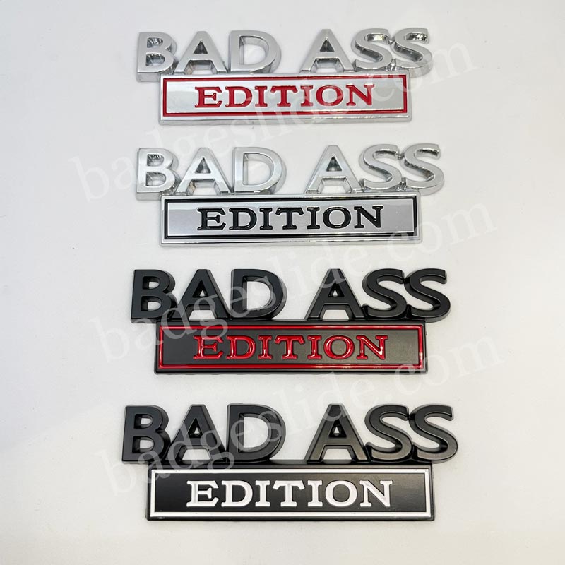 2PCS BAD ASS EDITION Car Badge Metal Emblem – Badgeslide
