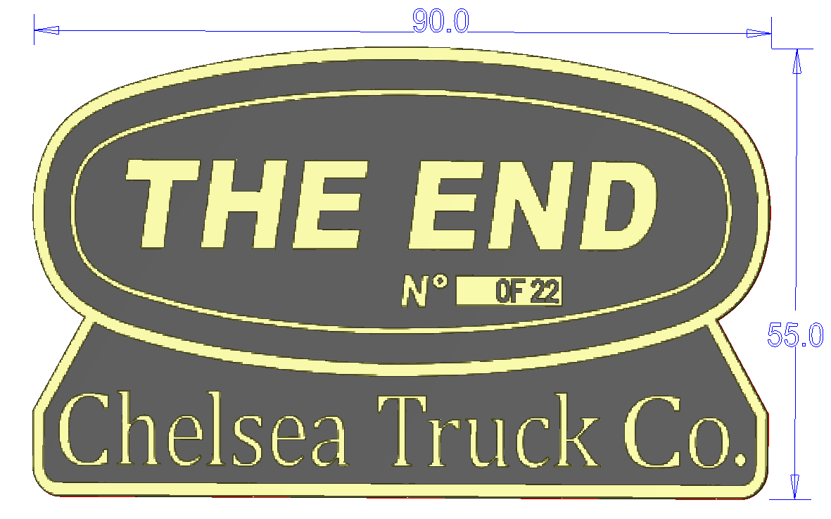 The End Custom Car Emblem Metal Badge 2pcs – Badgeslide