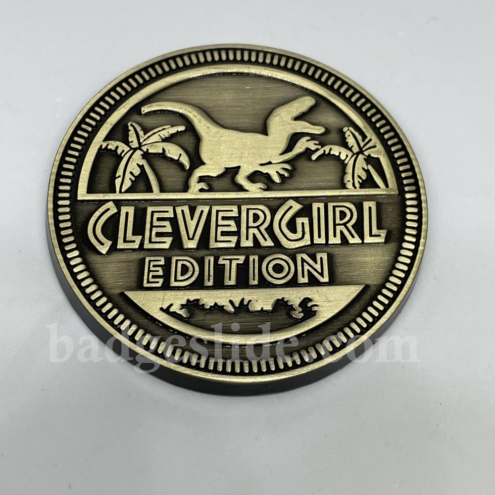 Clever Girl Edition Metal Auto Emblem – Badgeslide