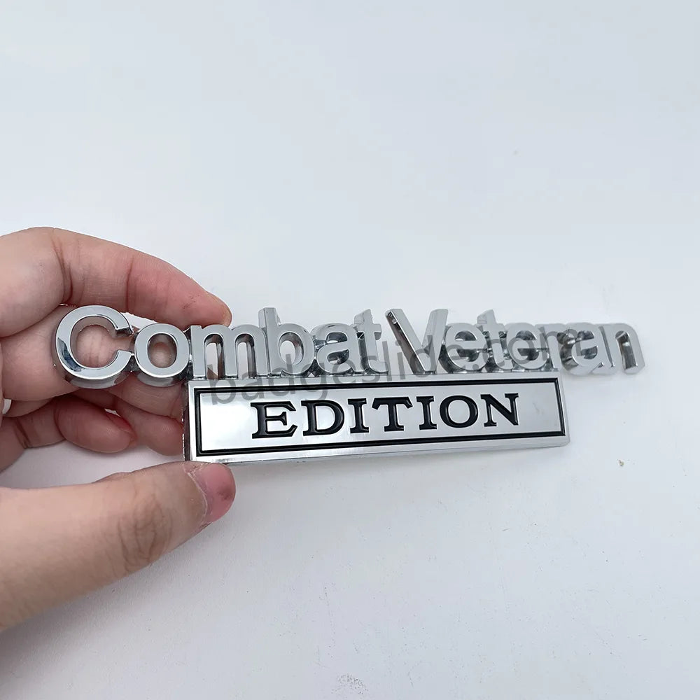 Combat Veteran Edition Car Badge Metal Emblem – Badgeslide