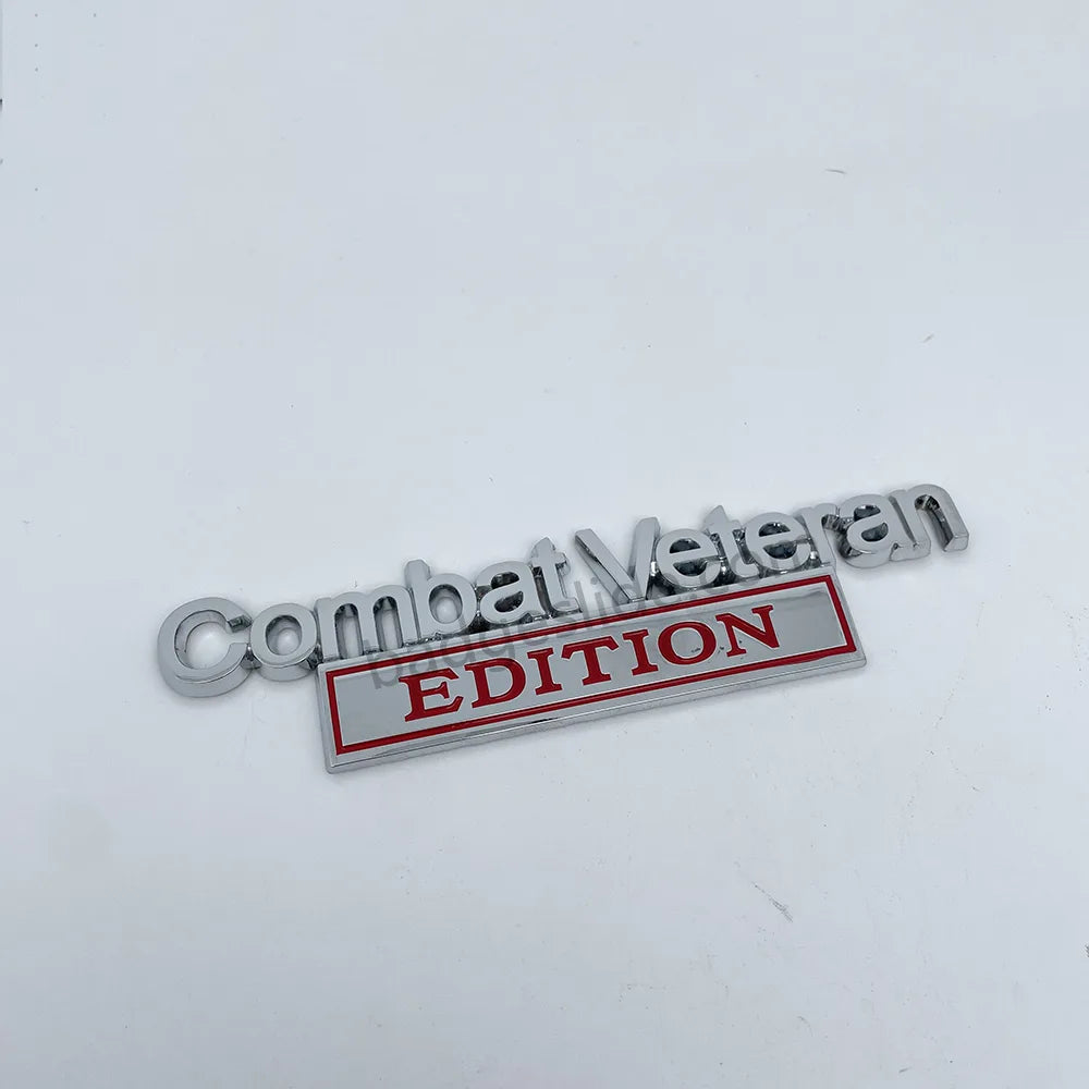 Combat Veteran Edition Car Badge Metal Emblem – Badgeslide