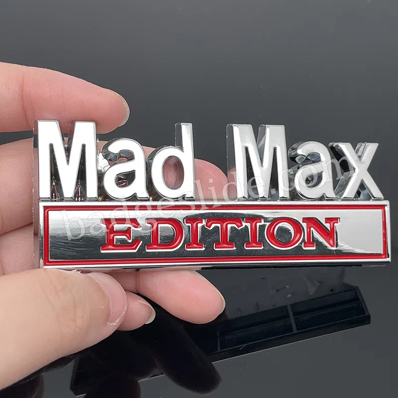 Mad Max Edition Custom Car Emblem Truck Badge – Badgeslide