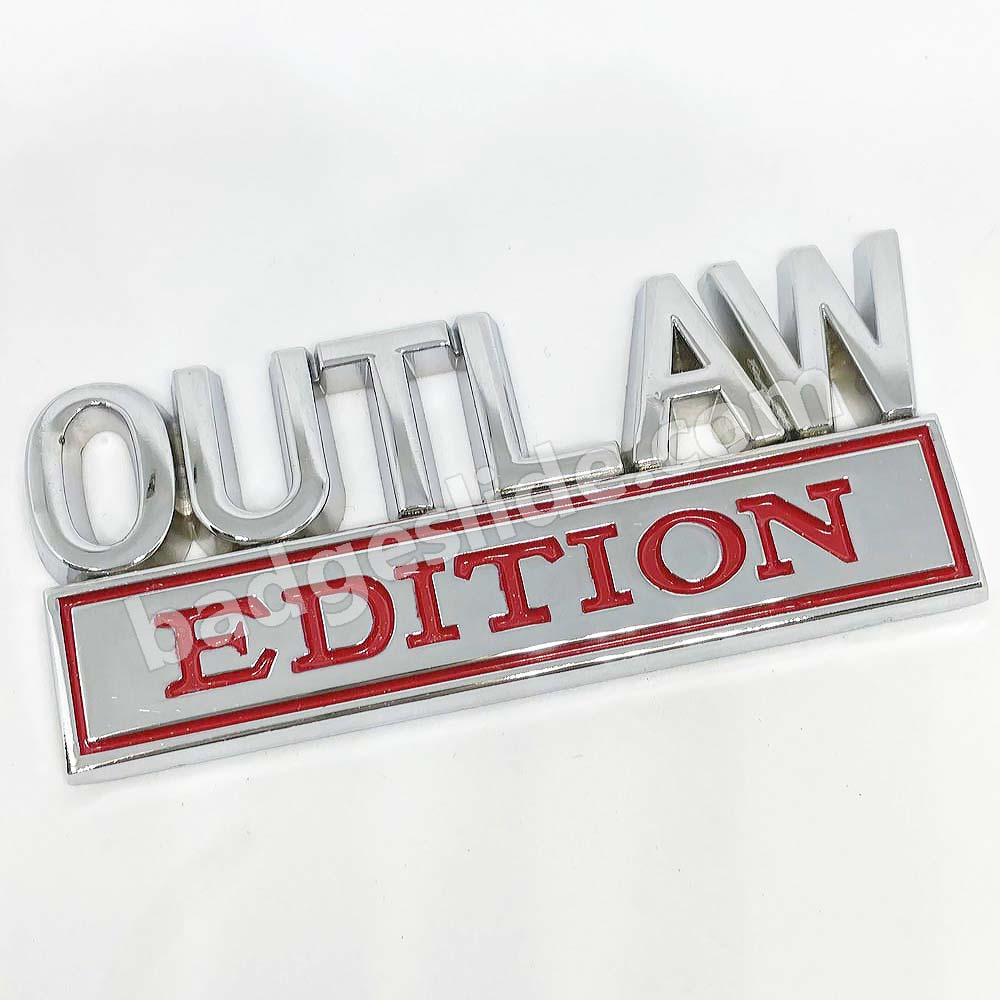 OUTLAW EDITION Metal Emblem Fender Badge – Badgeslide