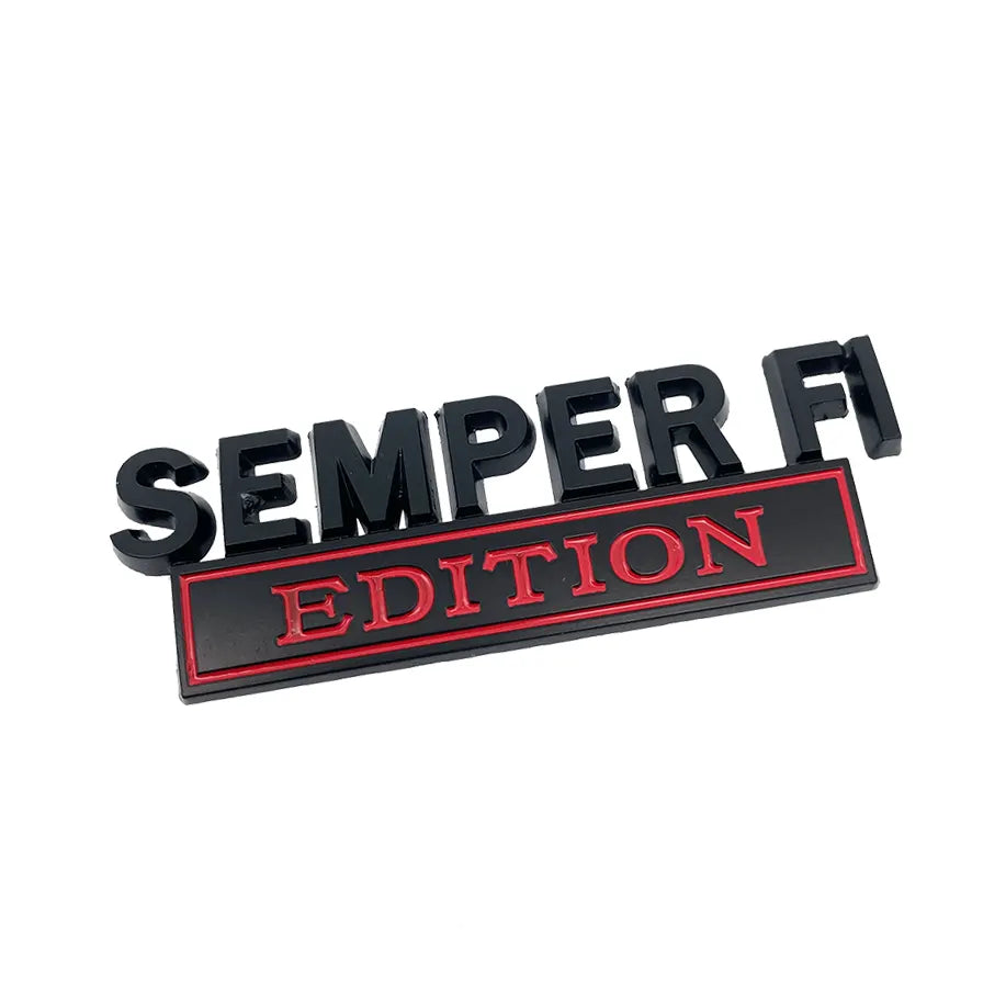 SEMPER FI EDITION Car Emblem Metal Badge – Badgeslide
