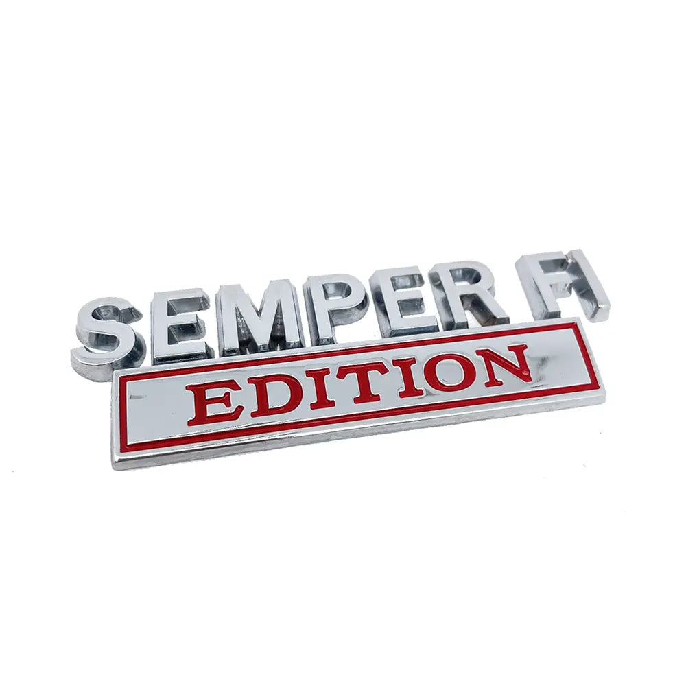 SEMPER FI EDITION Car Emblem Metal Badge – Badgeslide