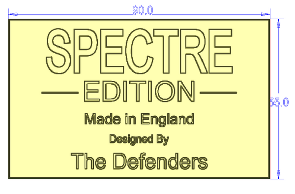 SPECTRE EDITION Custom Car Emblem Metal Badge 2pcs – Badgeslide