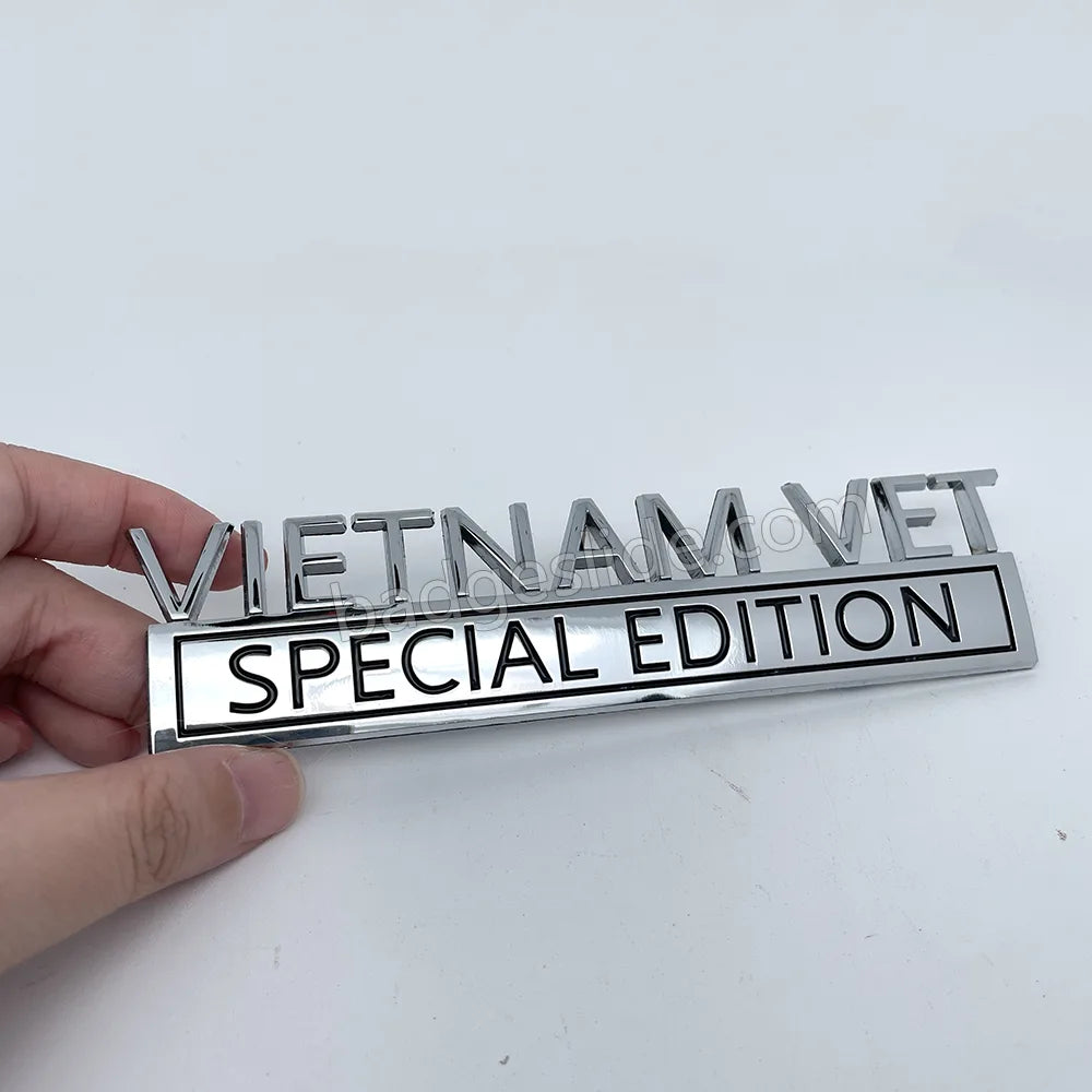 Vietnam Vet Special Edition Metal Car Badge – Badgeslide