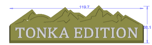 TONKA EDITION Metal Emblem Car Badge-Black-Yellow-2pcs – Badgeslide