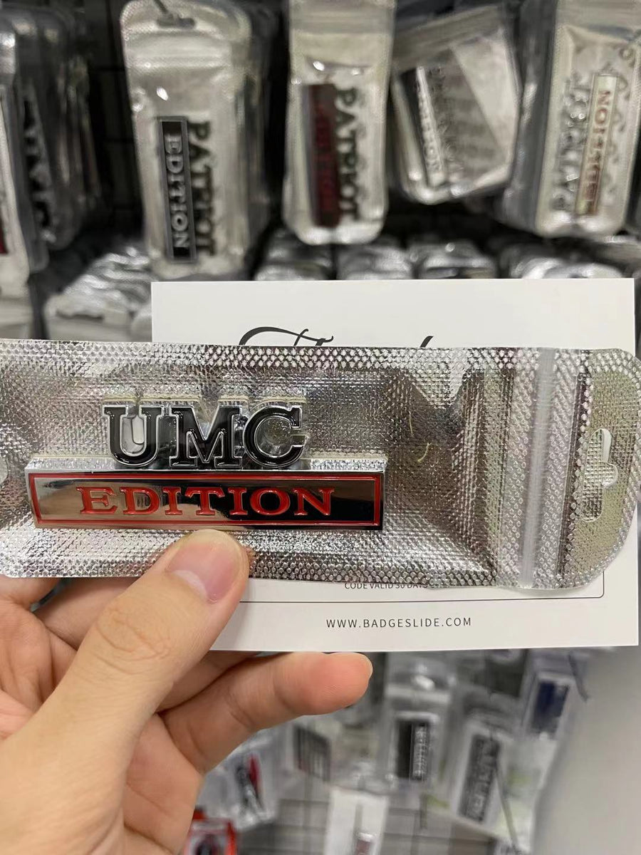 The Original UMC EDITION Emblem Fender Badge-Custom-20pcs-UMC black ...