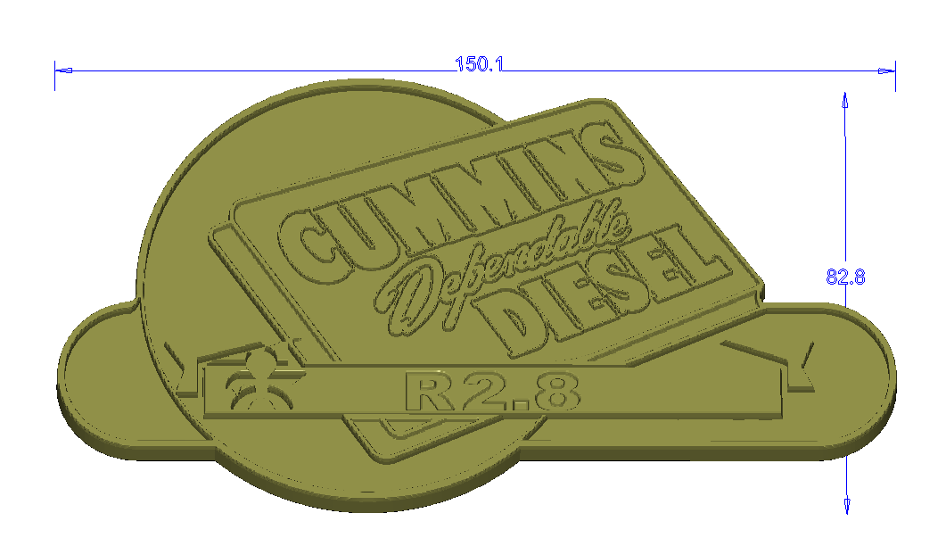 CUMMINS DIESEL Metal Emblem Car Badge-2pcs – Badgeslide