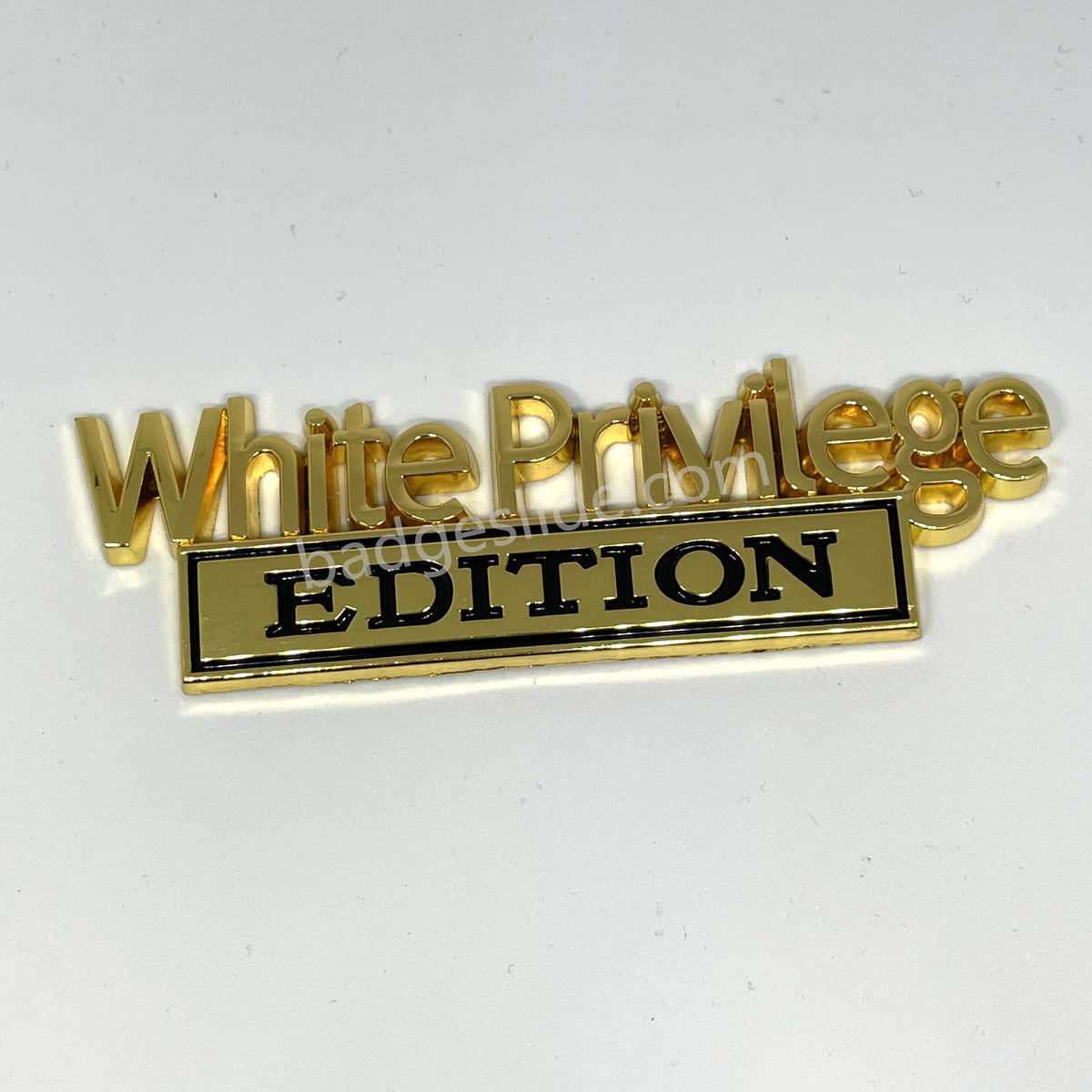 2 Pack White Privilege Edition Badge - Golden – Badgeslide