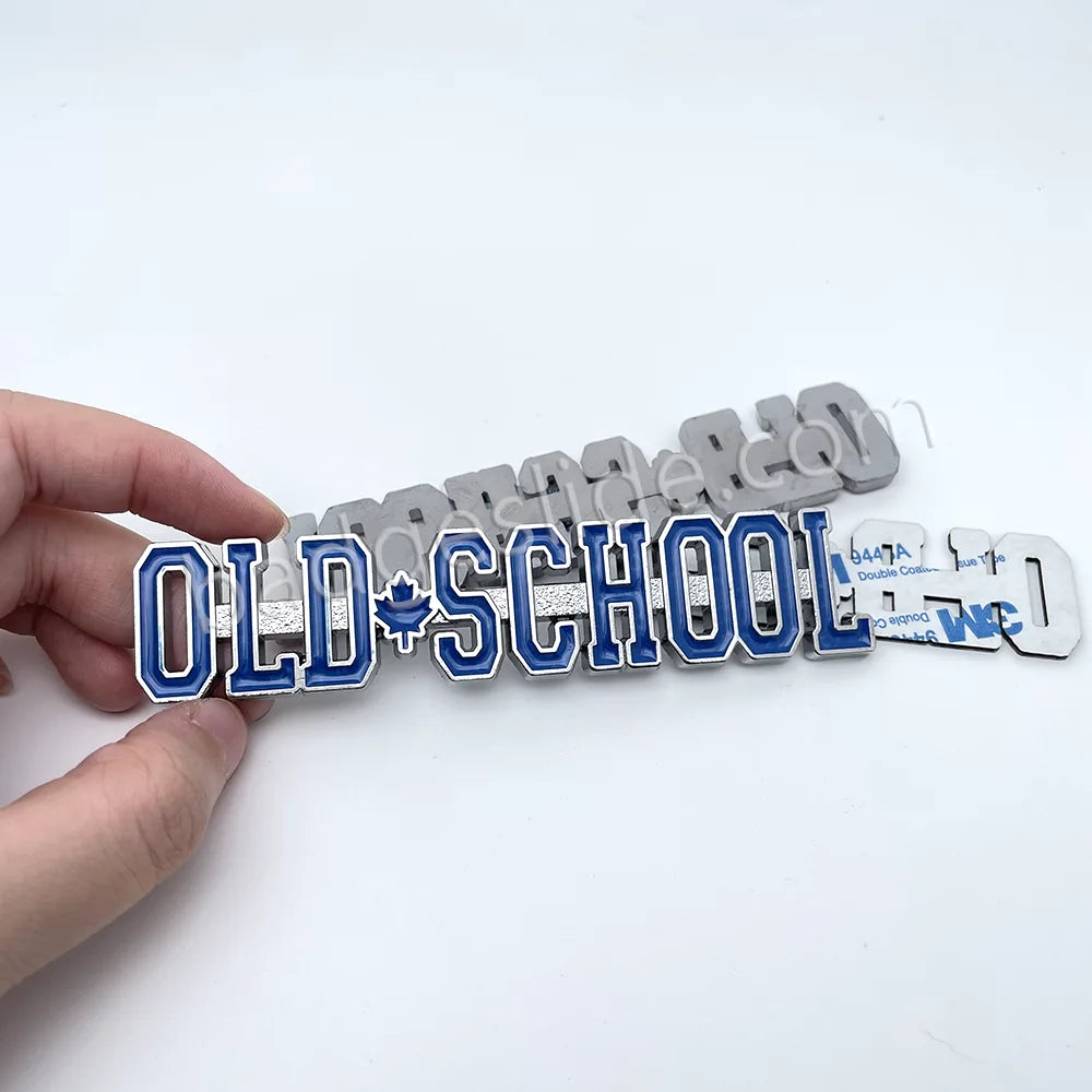 OLD SCHOOL Maple Leaf Metal Emblem Car Badge – Badgeslide