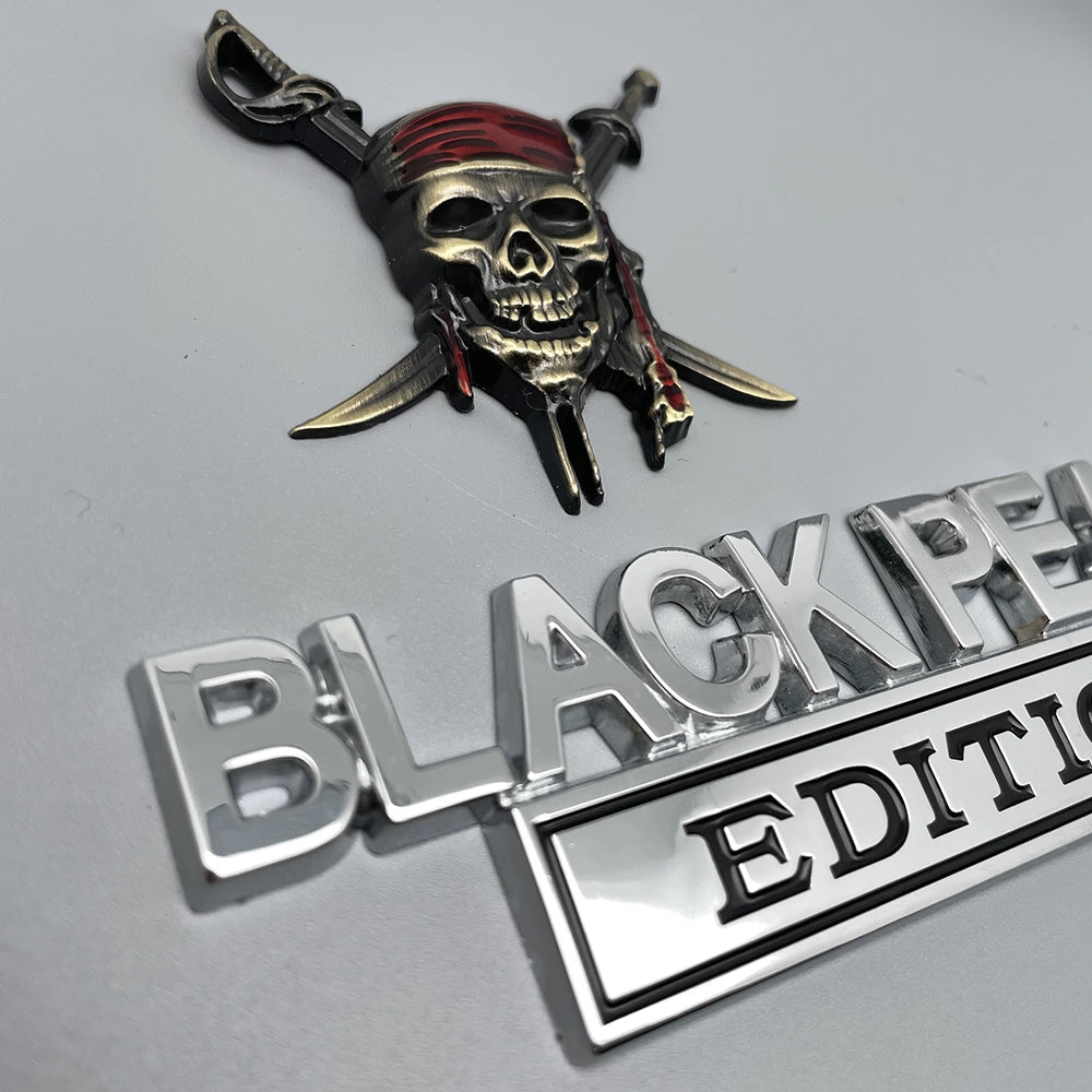 Black Pearl Pirate Metal Car Emblem Fender Badge for pirate fans ...