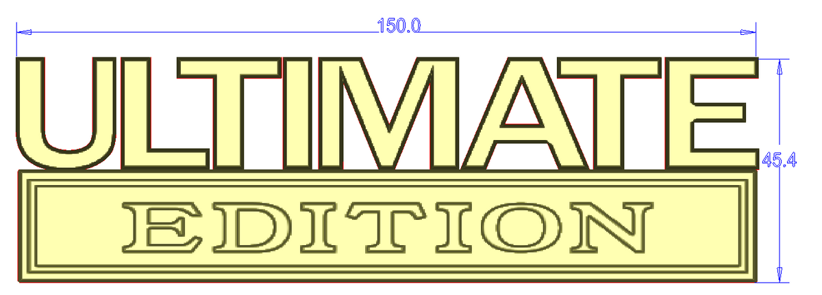 ULTIMATE EDITION Metal Emblem Car Badge-Chrome-3pcs – Badgeslide